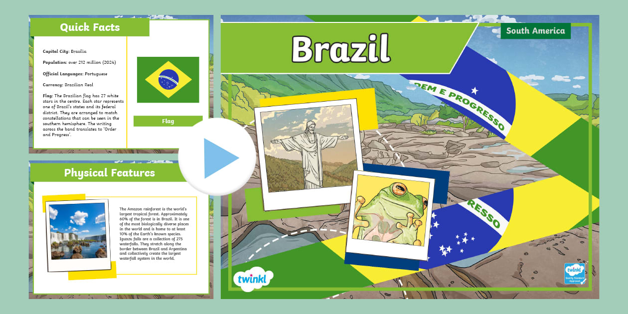 KS2 Brazil PowerPoint | Geography | Countries | Twinkl