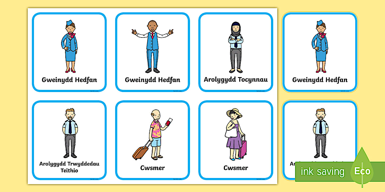 Bathodynnau Chwarae Rôl Maes Awyr Bathodynnau Chwarae Rôl