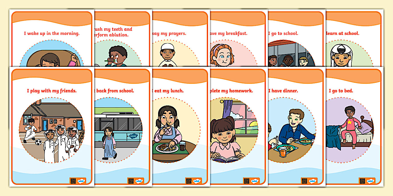 My Daily Routine Display Posters (teacher made) - Twinkl