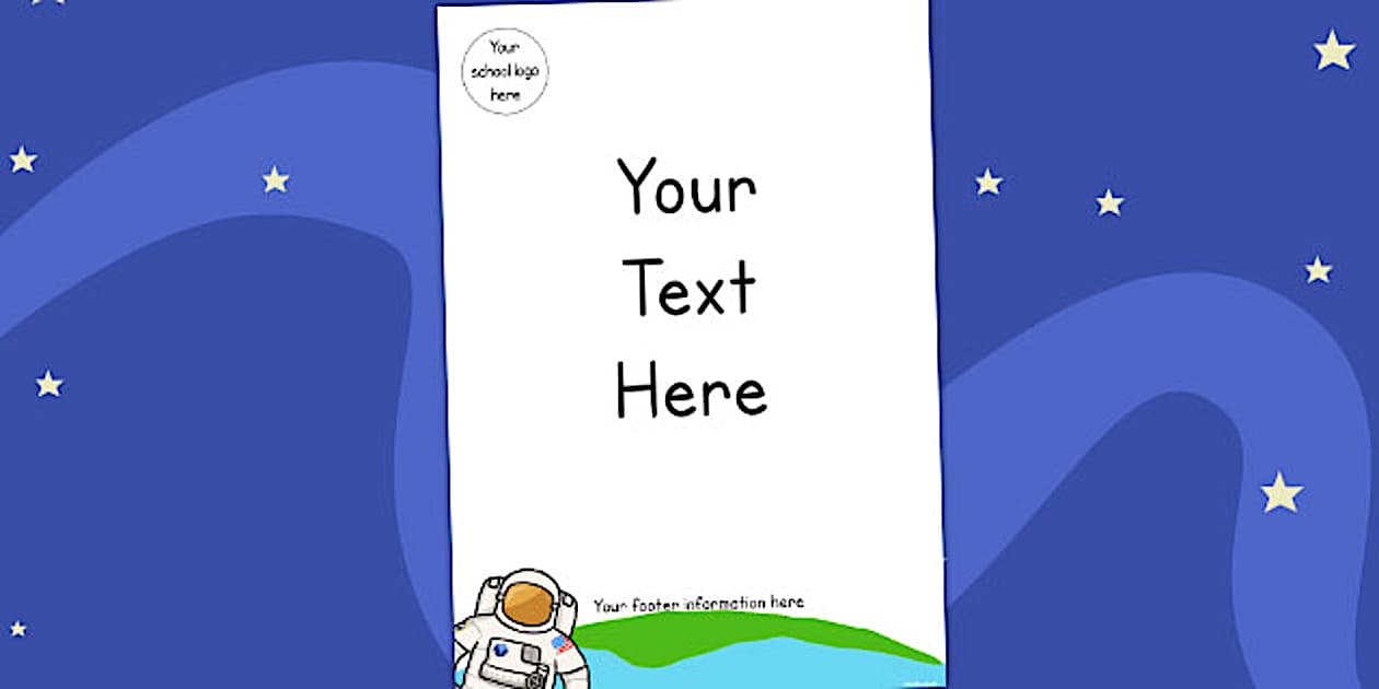 Space Editable Themed Letter Home Letter Header - writing aid
