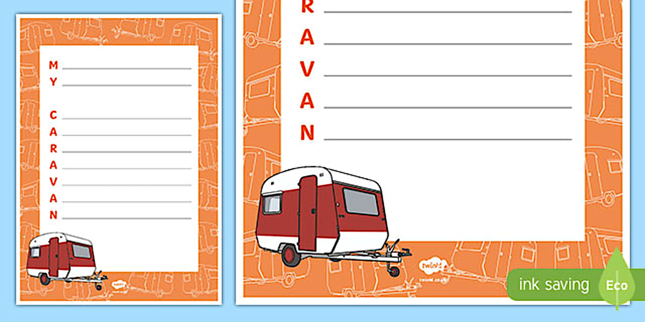 My Caravan Acrostic Poem (Teacher-Made) - Twinkl