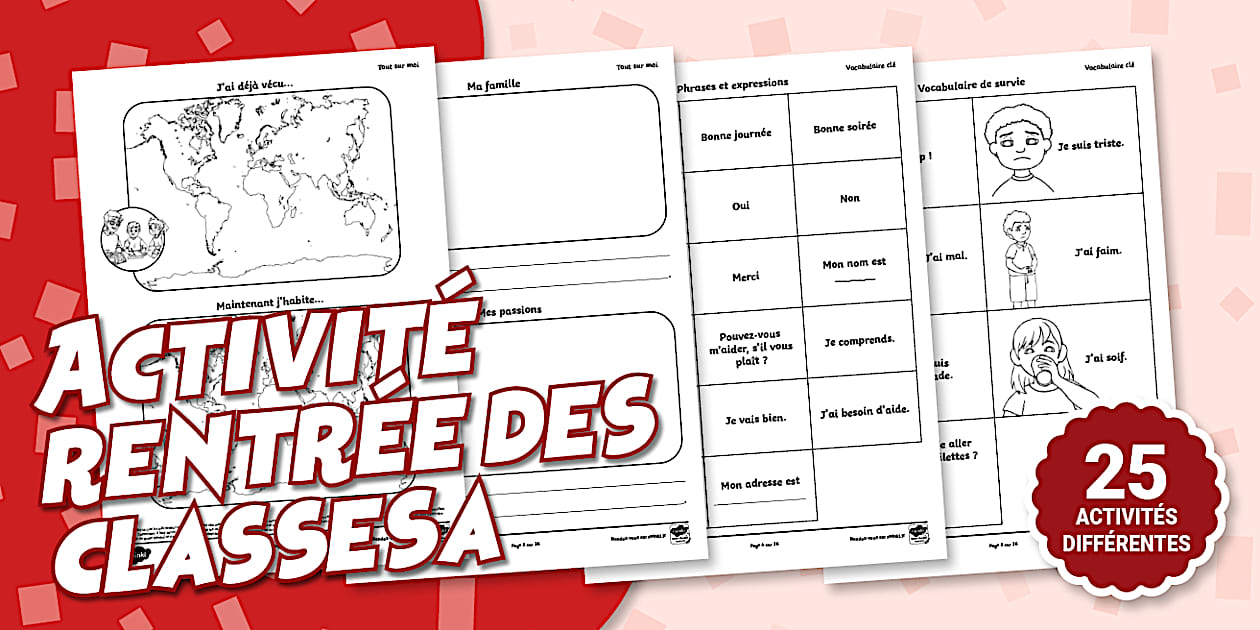 Activité rentrée des classes | Ressources pédagogiques