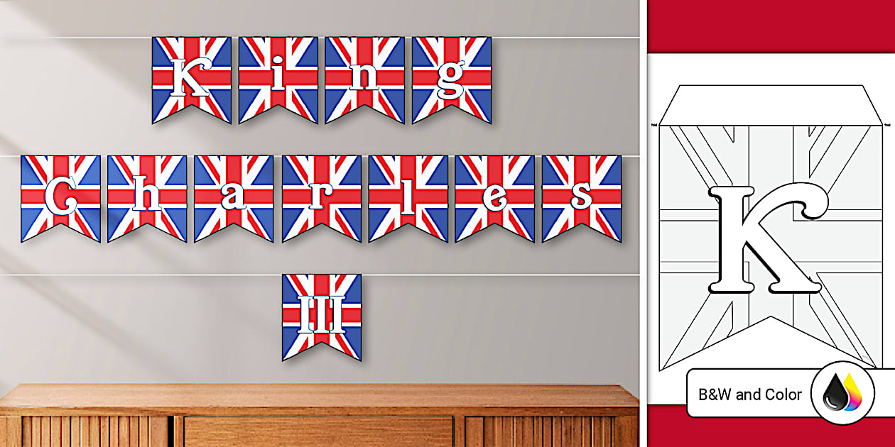 King Charles III Celebration Bunting | Twinkl Party