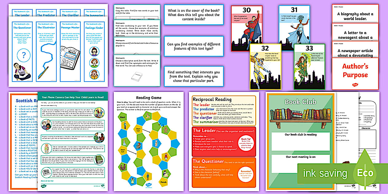 CfE Second Level Reading at Home Resource Pack - Twinkl