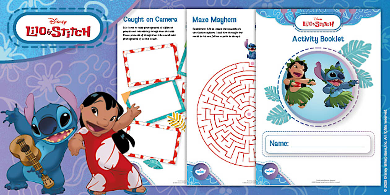 Lilo & Stitch Printable Activities Booklet | Teacher-Made