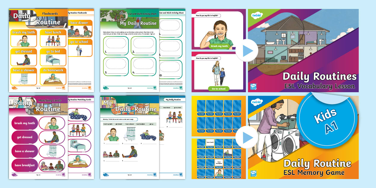Daily Routine ESL Lesson Plan for Kids {Twinkl} - Twinkl