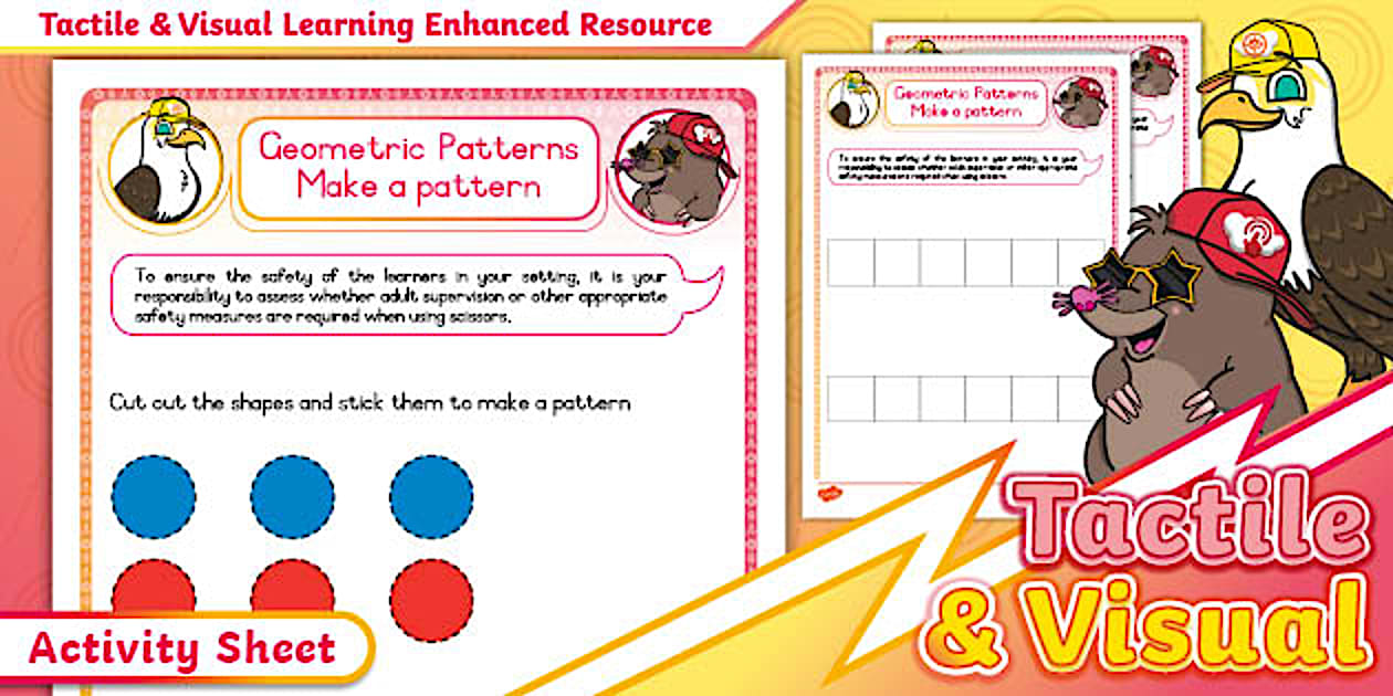 Grade R - Maths - Worksheet: Make Patterns (CAPS Aligned)