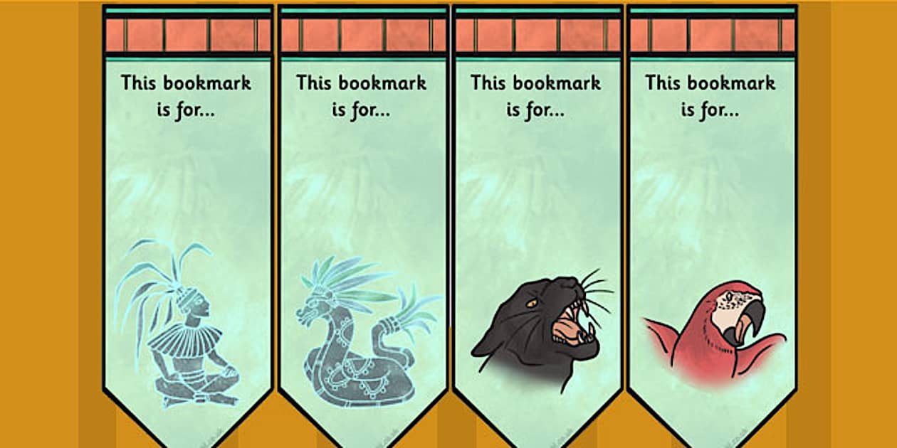 Maya Civilisation Creation Story Editable Bookmarks - Twinkl