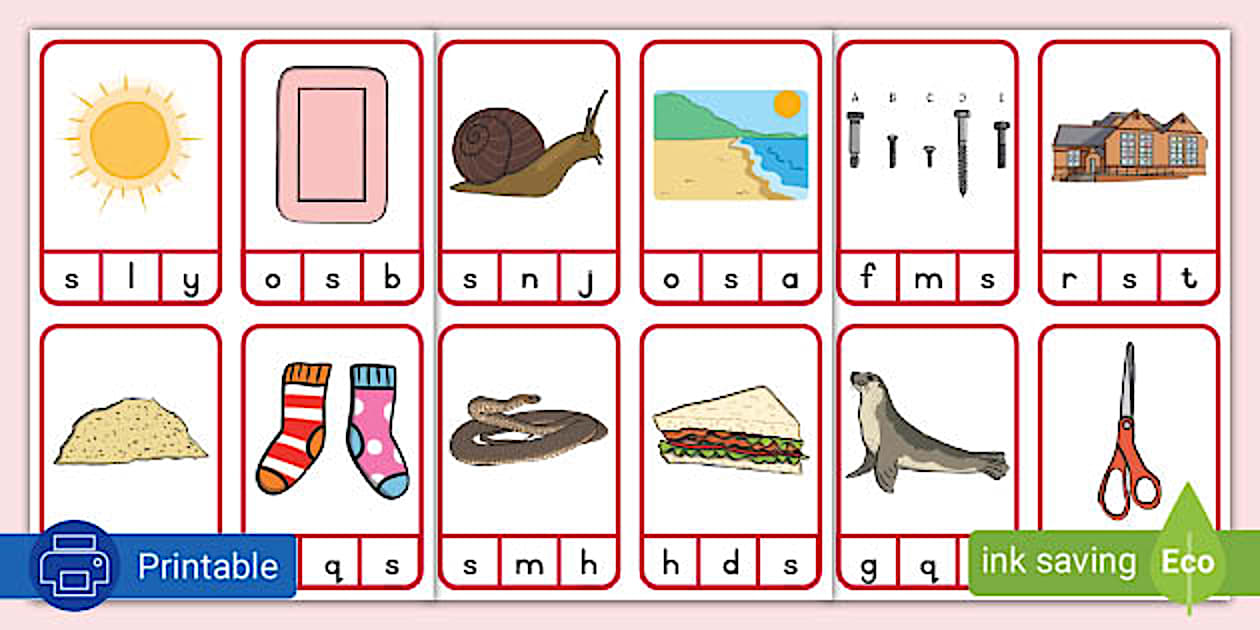 Grade R Phonics: Letter s Peg Card