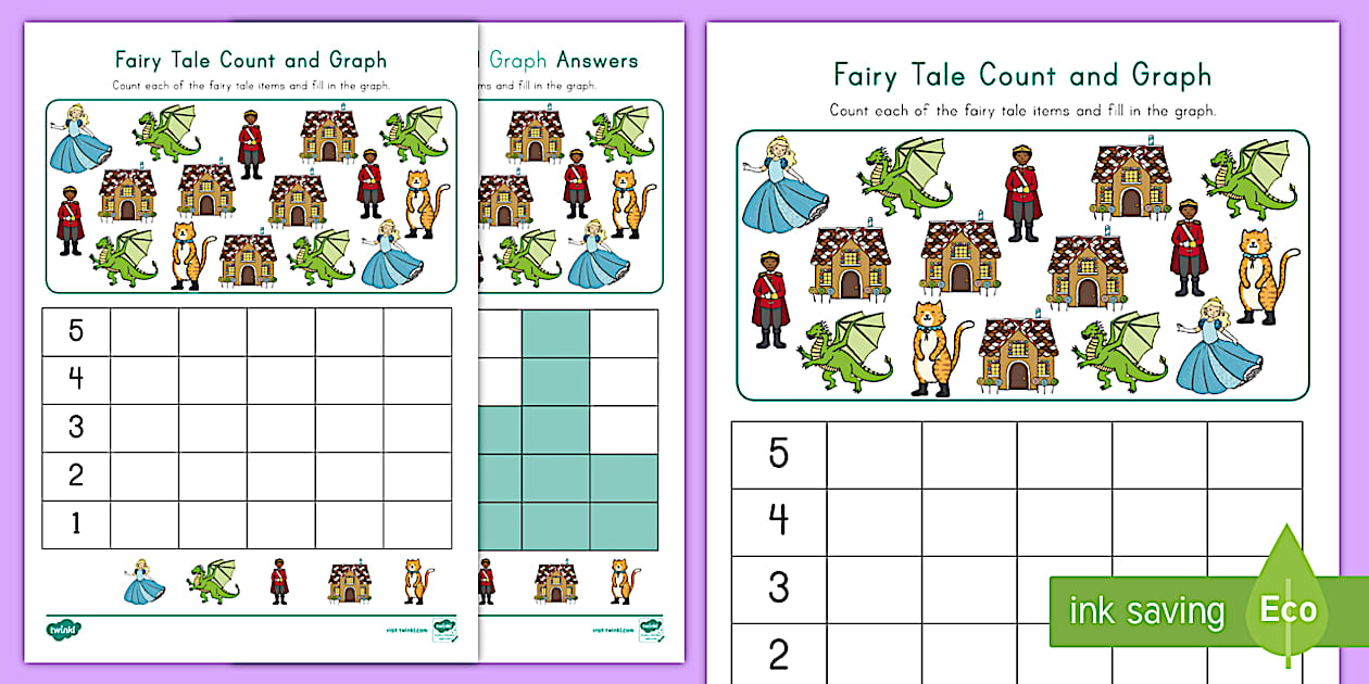 Fairy Tale Count and Graph Activity - Twinkl