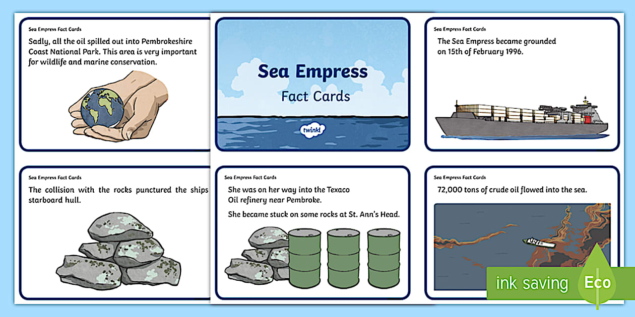 Sea Empress Fact Cards (l'enseignant a fait) - Twinkl