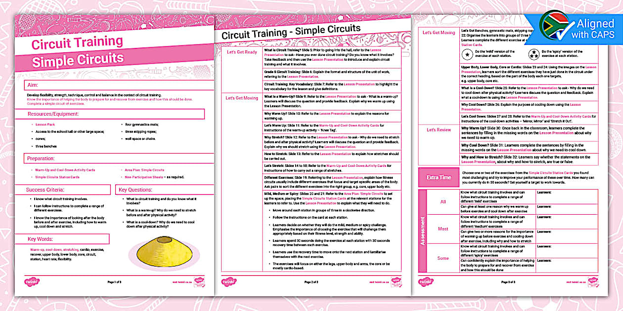 Grade 5 Physical Education: Circuit Training Lesson Plan
