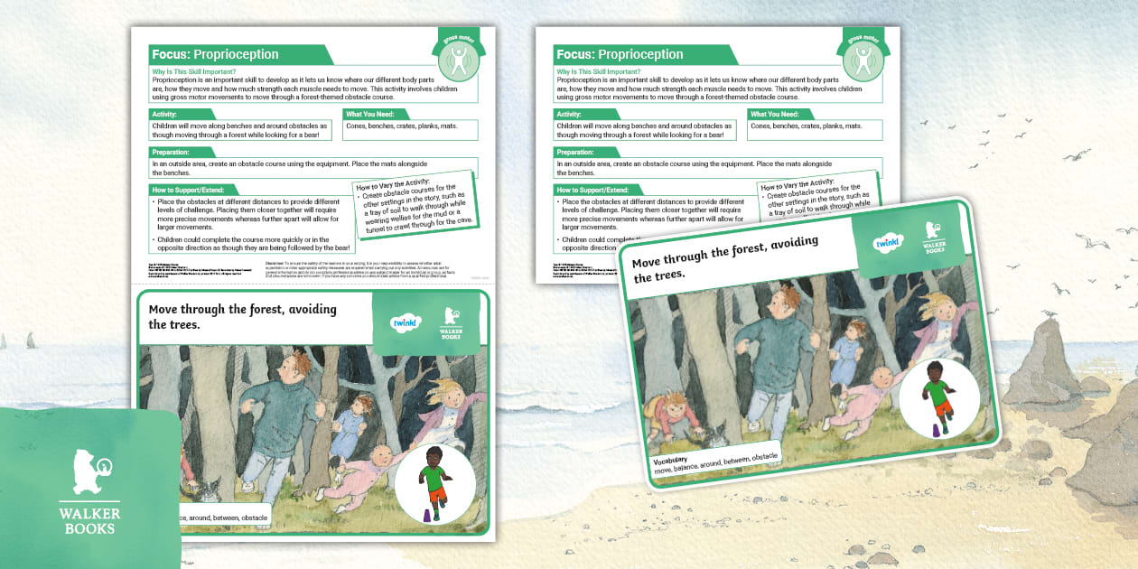 FREE! - Gross Motor Skills We're Going on a Bear Hunt Activity