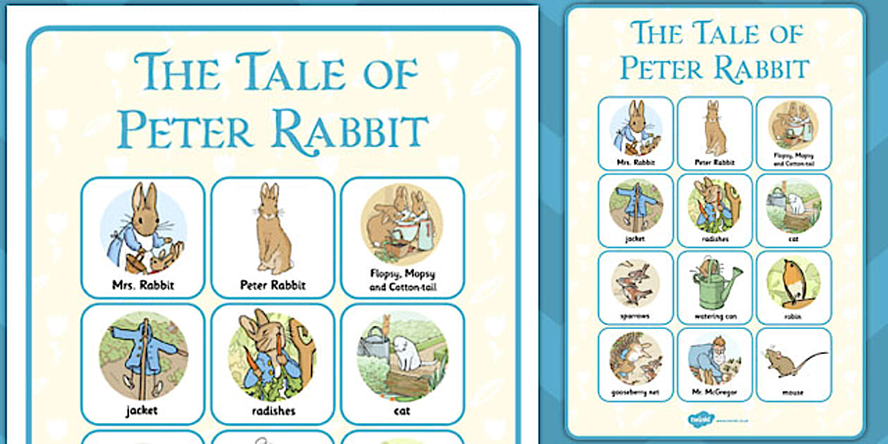 The Tale of Peter Rabbit Vocabulary Poster (teacher made)