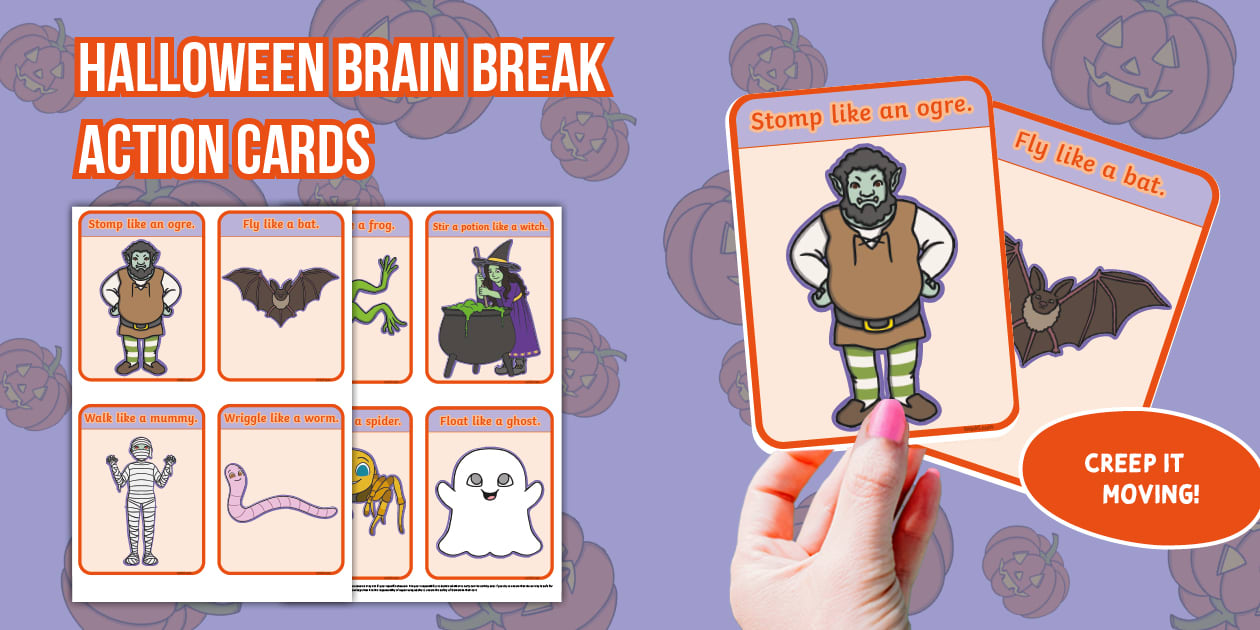 Halloween Brain Break Action Cards