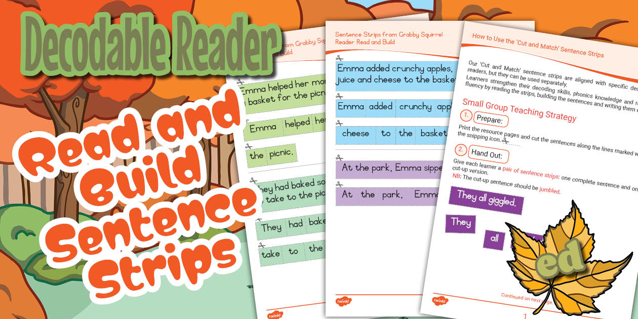 FP Phonics -ed Decodable Reader - Sentence Strips