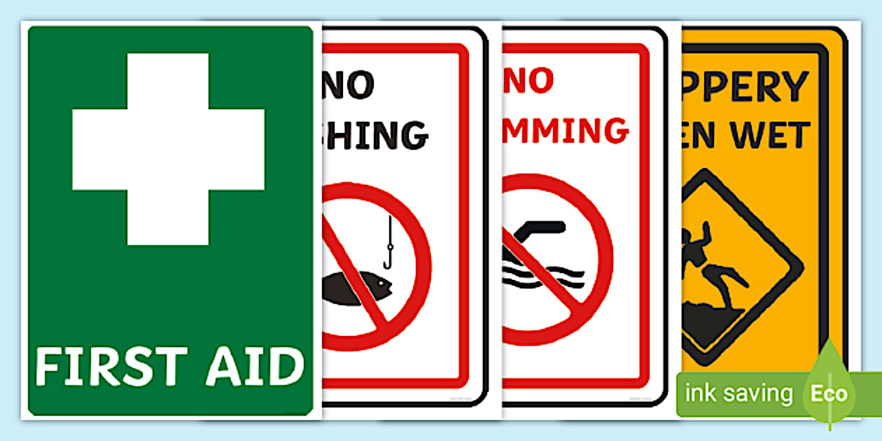 Safety Signs - Water Safety - Twinkl - Australia - Twinkl