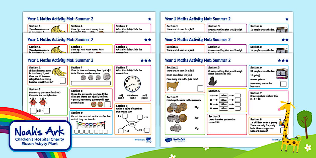 FREE! - Maths Mats Activity Pack: PS1/2 – Summer Term 2