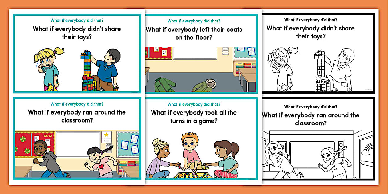 What if Everyone Did That? Social Situation Cards - Twinkl