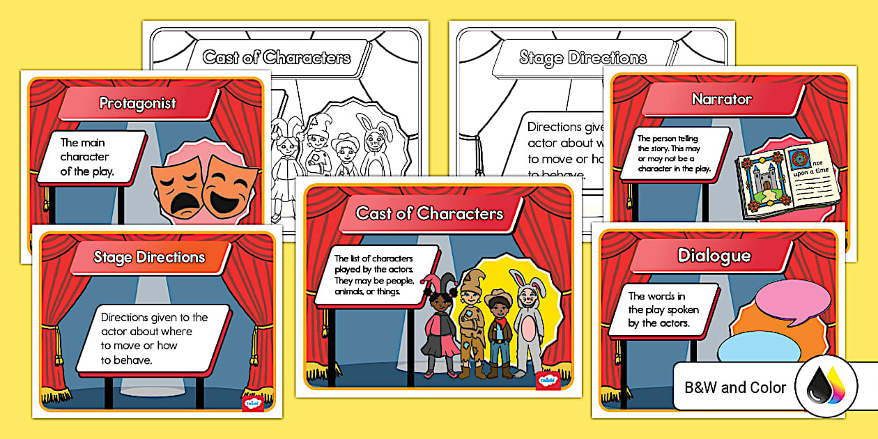 Elements of Drama Posters for K-2nd Grade (teacher made)