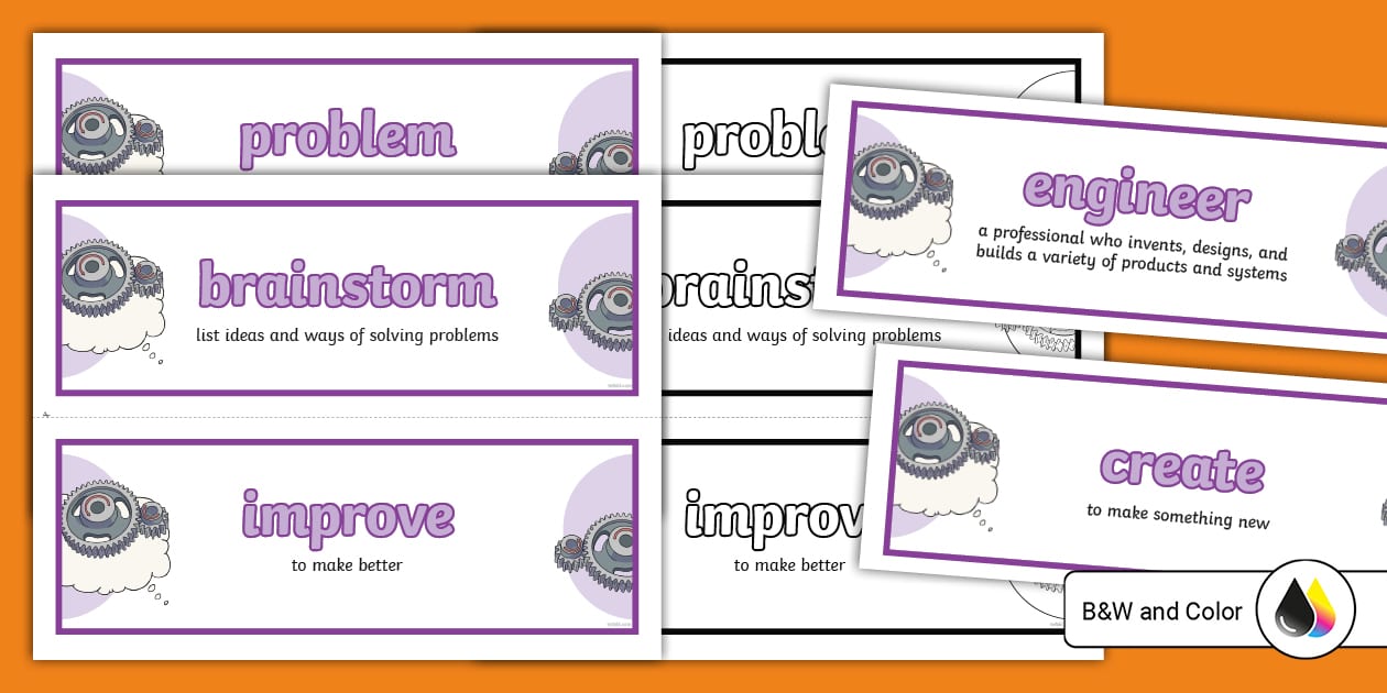 Sixth Grade Engineering Design Word Wall Cards - Twinkl