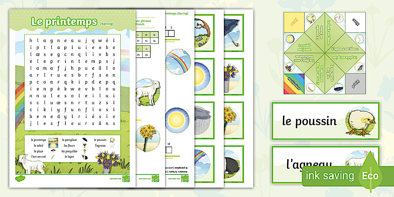 👉 French: Spring Activity Pack (teacher made) - Twinkl