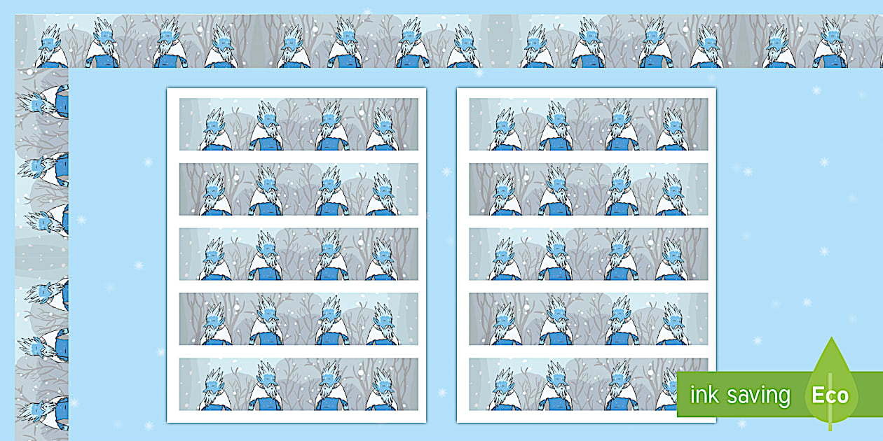 Jack Frost Bulletin Board Border - Twinkl