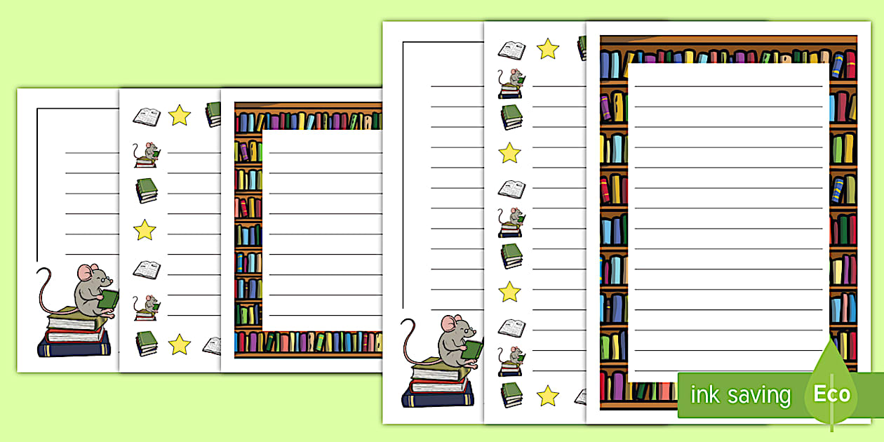 Editable Book Week Page Border Pack (teacher made) - Twinkl