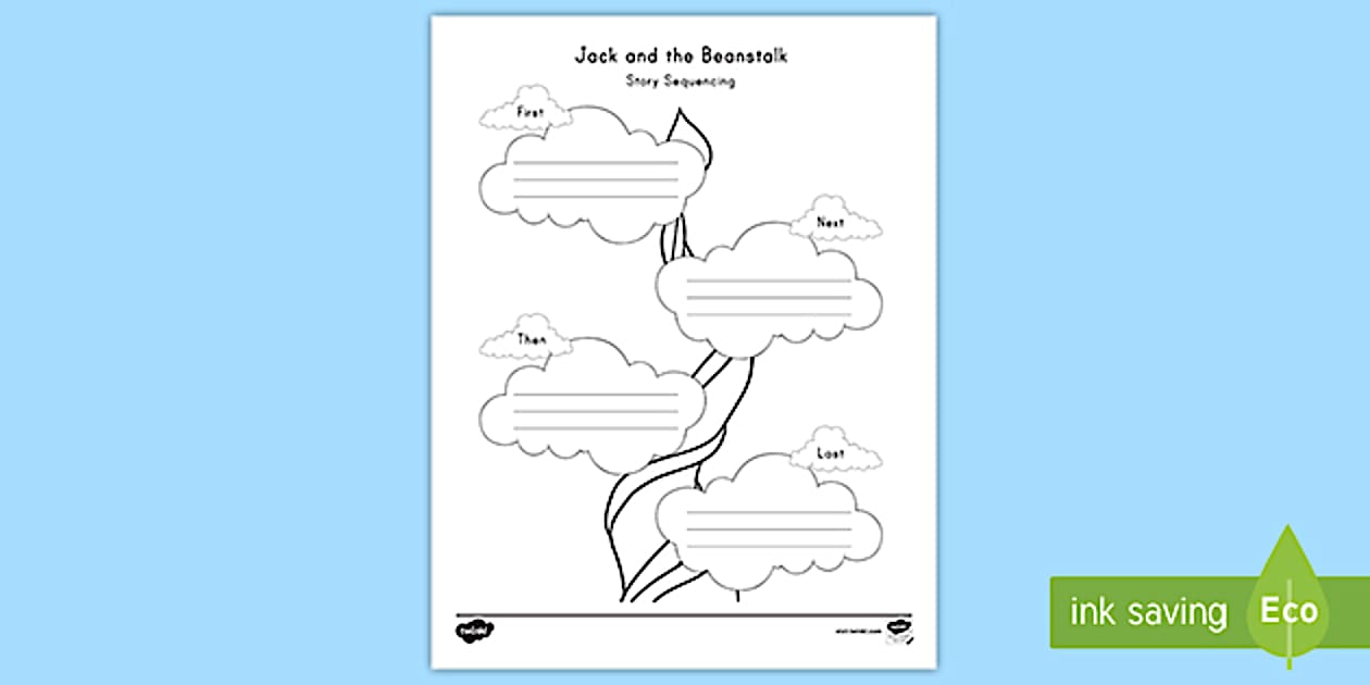Jack and the Beanstalk Story Sequencing Worksheet - Twinkl