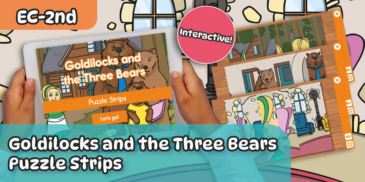 Goldilocks Puzzle Strips Game for Kids | Twinkl USA