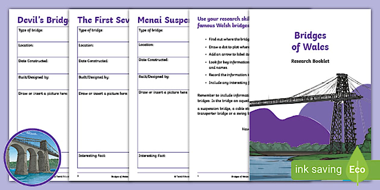 Bridges of Wales: Research Booklet - Twinkl