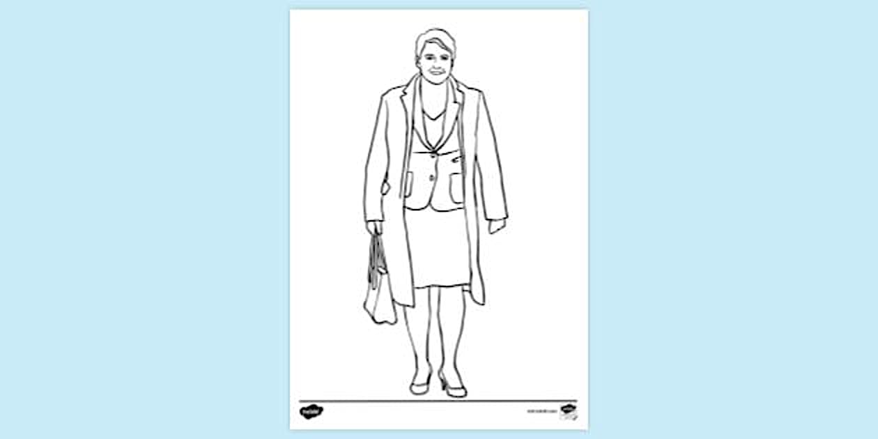 Ruth Davidson Figure Colouring Sheet | Colouring Sheets