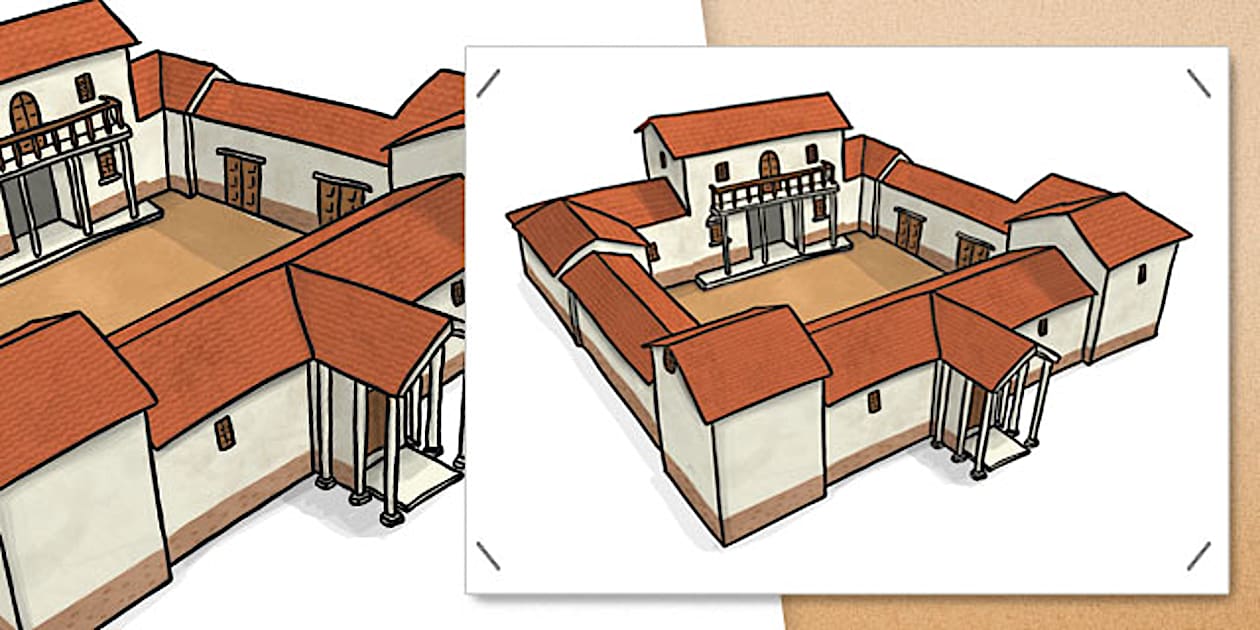 Roman Villa Large Display Poster (teacher made) - Twinkl