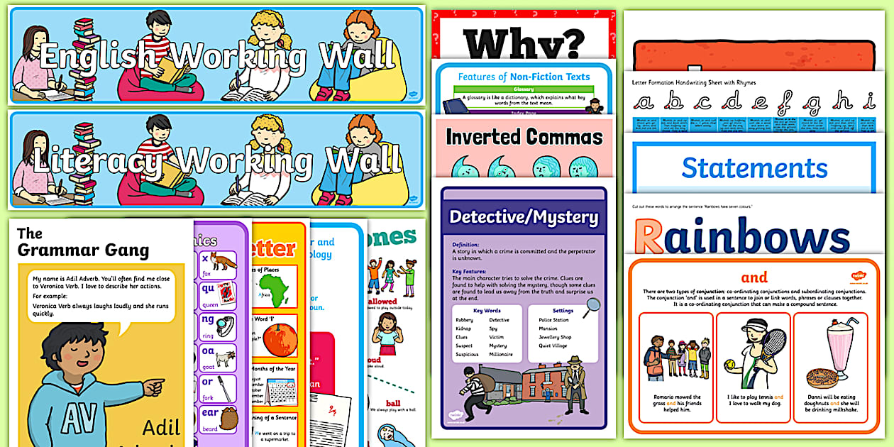 Y2 English Working Wall Display Pack (teacher made) - Twinkl