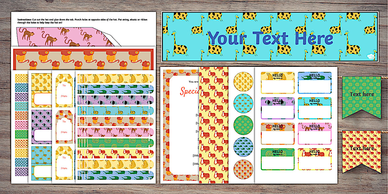 Zoo Animal Party Decorations Pack | Twinkl Party - Twinkl