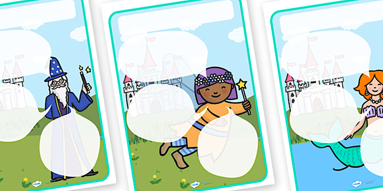 Editable Fantasy Themed Target Posters Speech Bubbles