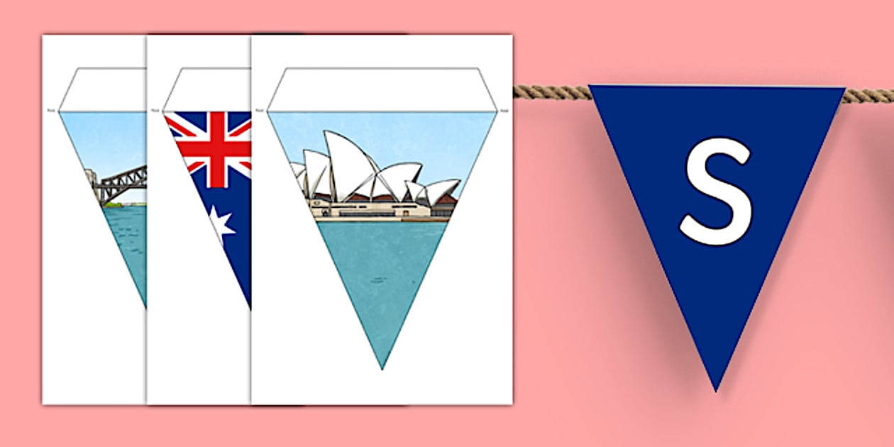 Editable Sydney Australia Display Bunting (teacher made)