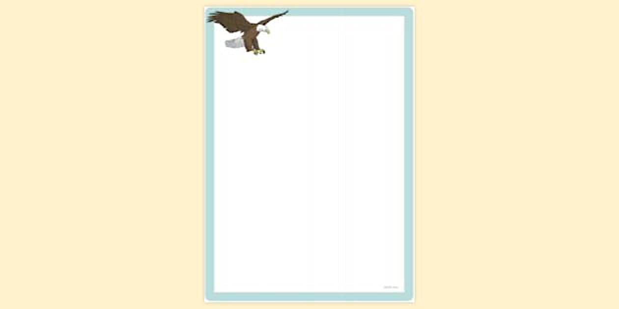 Simple Blank Eagle Page Border | Page Borders | Twinkl