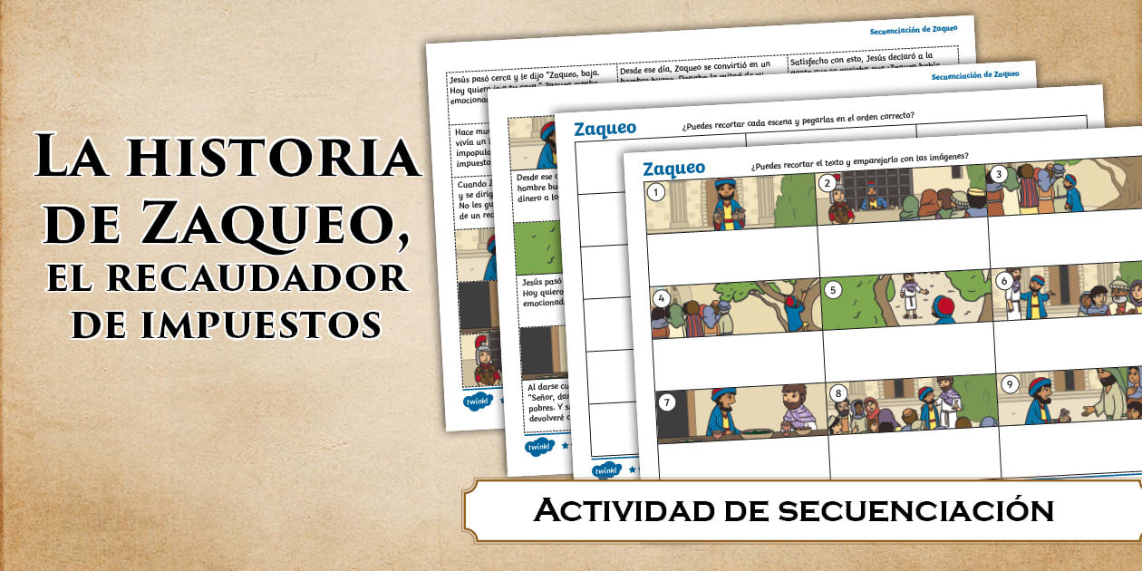 Actividad de secuenciación: La historia de Zaqueo