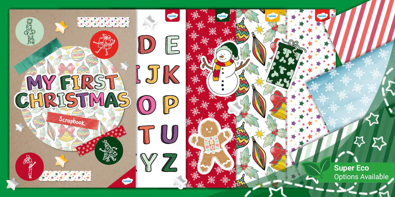 My First Christmas Scrapbook | Festive Scrapbooking - Twinkl
