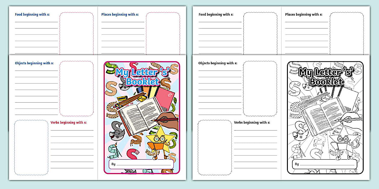 My Letter 's' Book Writing Frame (teacher made) - Twinkl