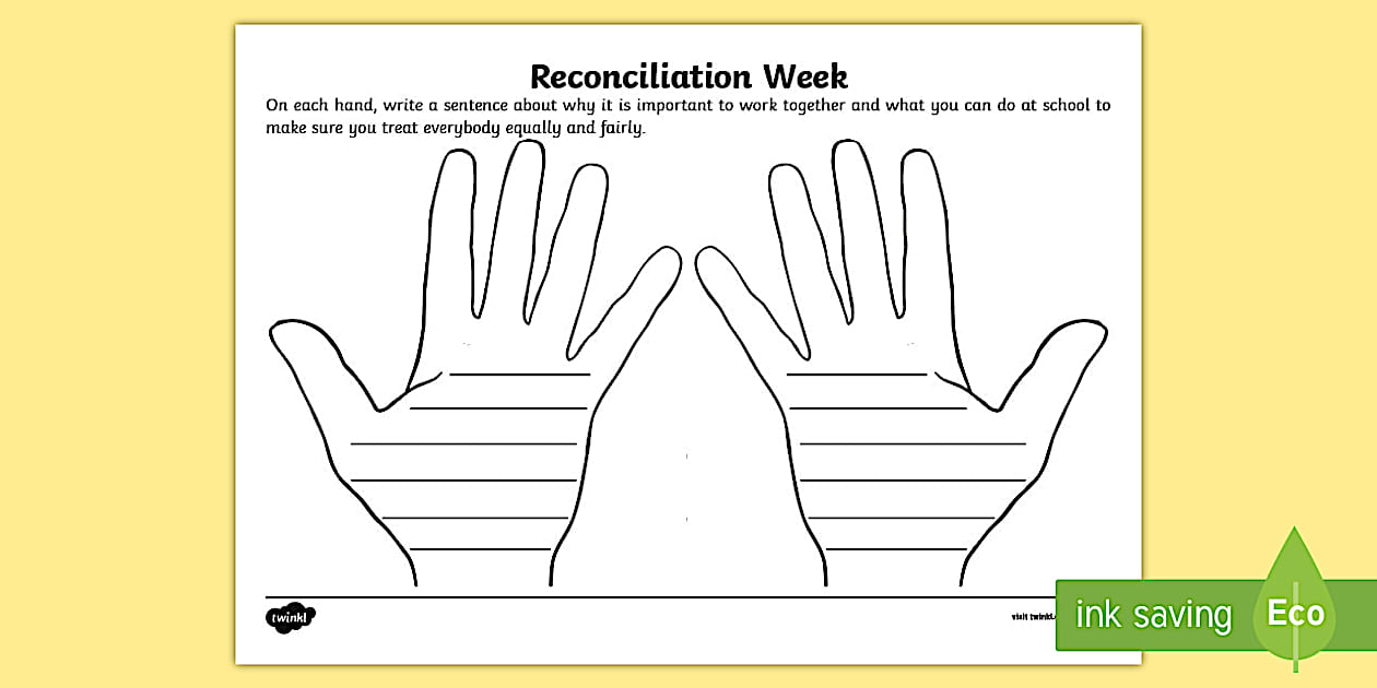 Connected Hands National Reconciliation Week Activity