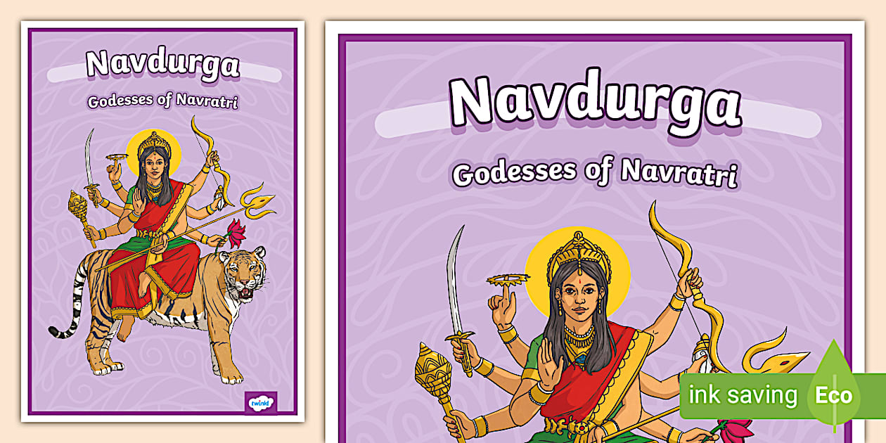 Navdurga Display Poster - 9 Navratri Goddess Forms - Twinkl