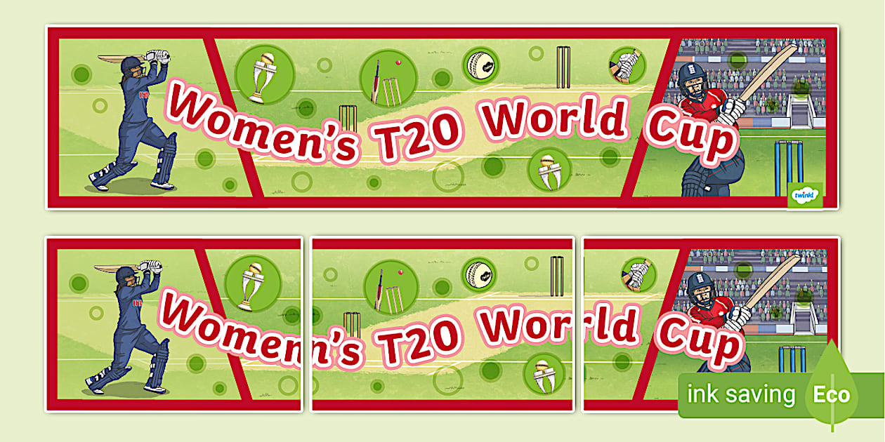 Women's T20 World Cup Display Banner - cricket - Twinkl