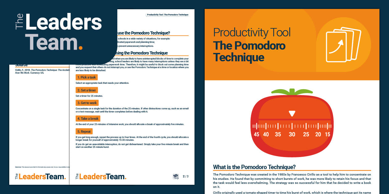 Productivity Tool PDF: The Pomodoro Technique