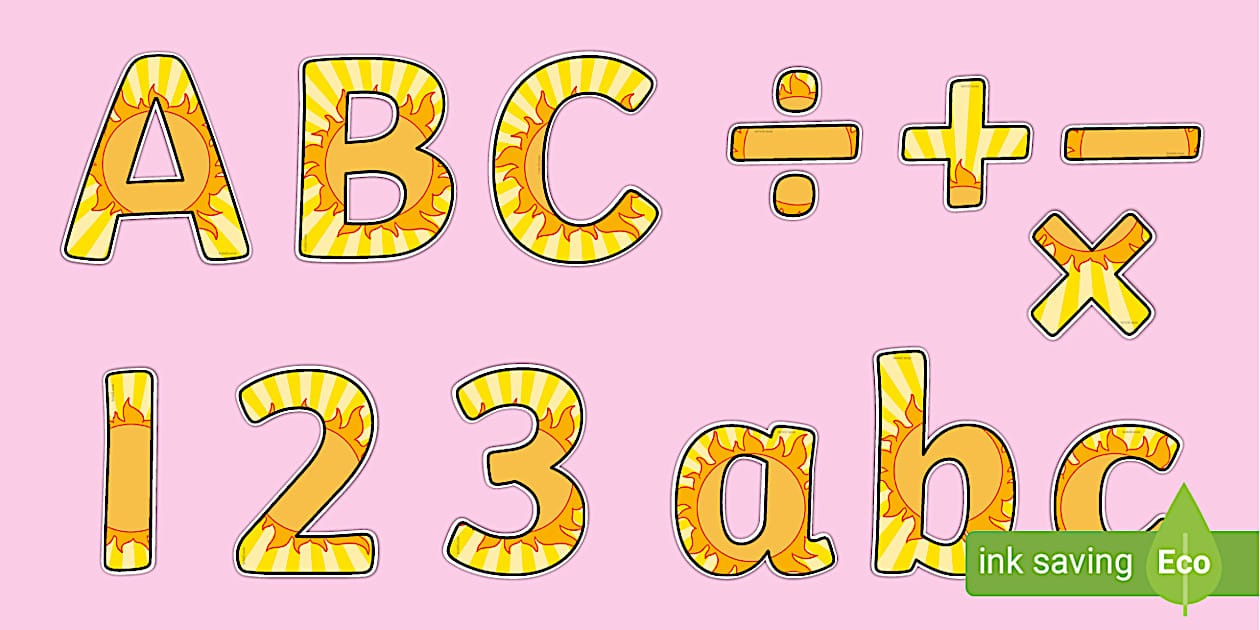 Sunshine Display Lettering - Twinkl - KS1 (teacher made)