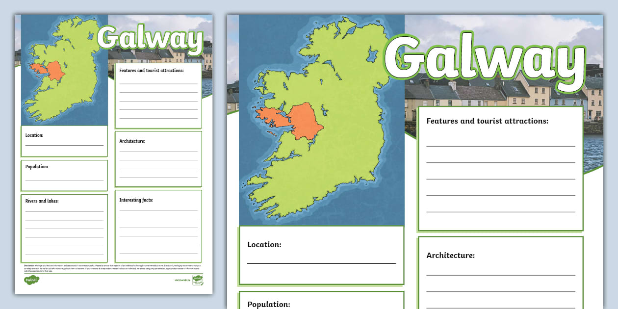 Galway Fact File Template - Twinkl SESE Curriculum Resources