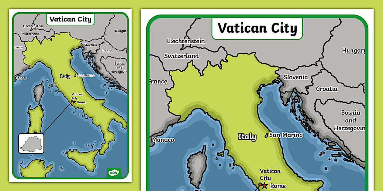 Map of the Vatican City Display Poster (teacher made)
