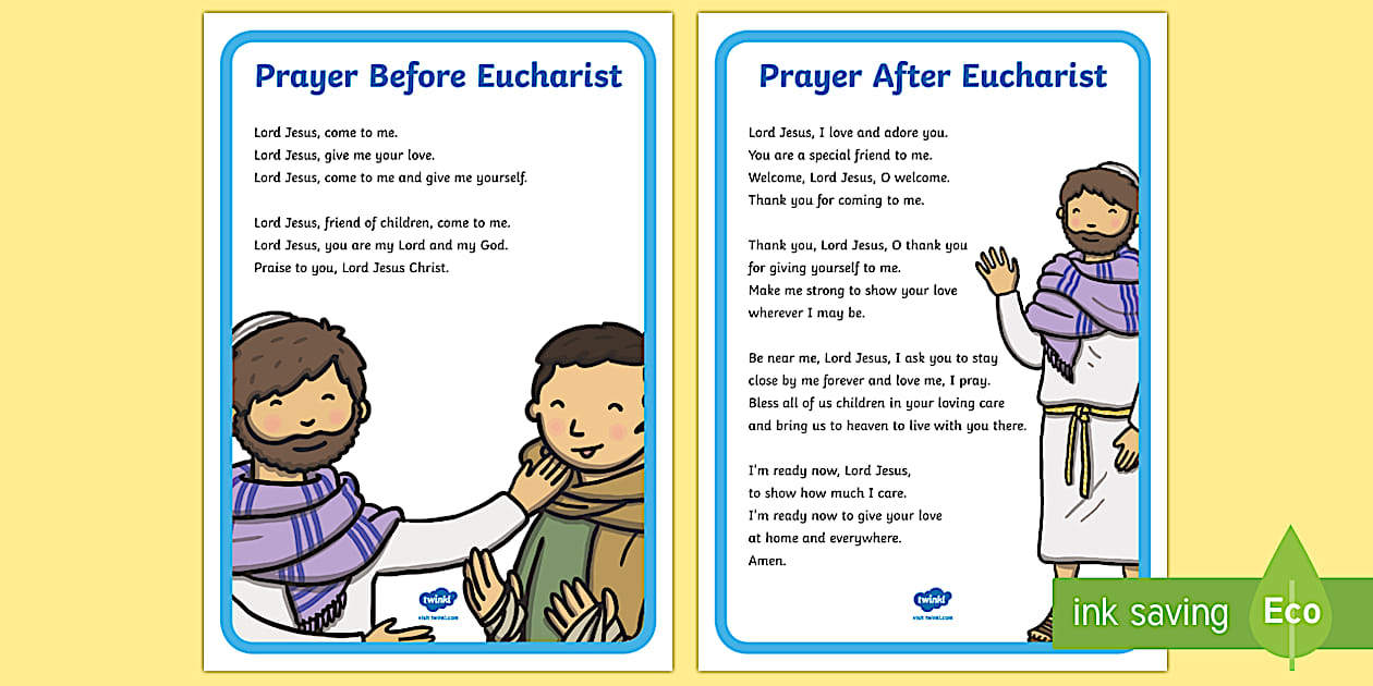 Eucharist Prayers Display Posters (teacher made) - Twinkl