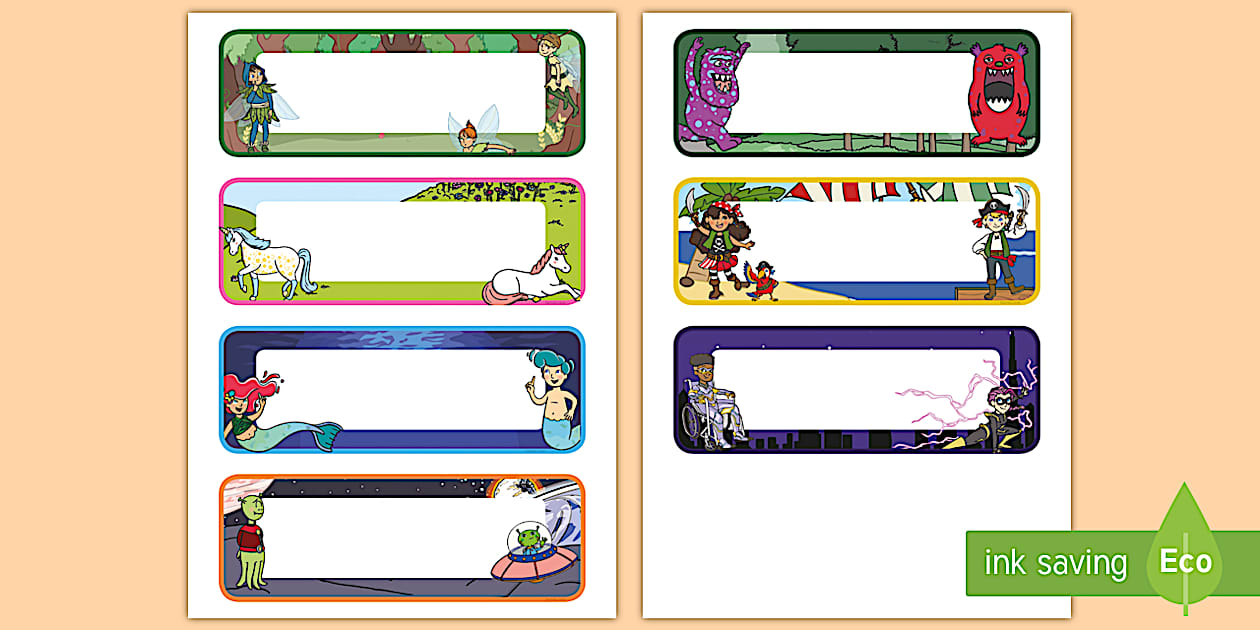 Fantasy Themed Editable Tray Labels (Hecho por educadores)